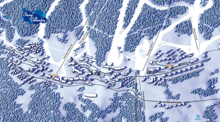 Location Ski - Vallandry - Plan Peisey - Intersport Rent